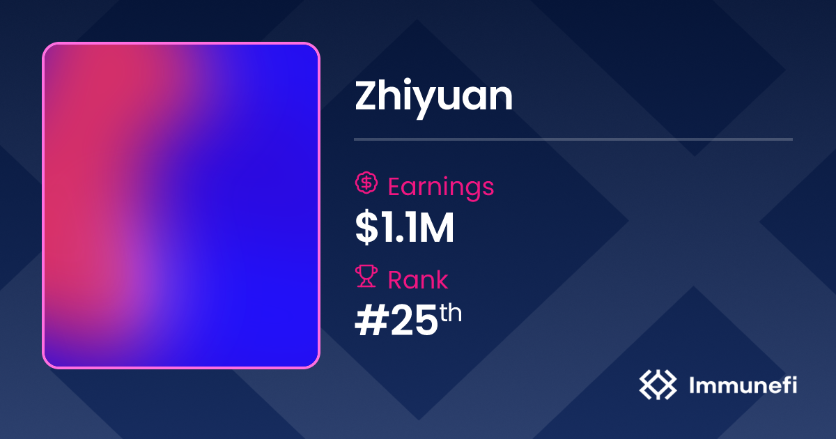 Zhiyuan - Immunefi