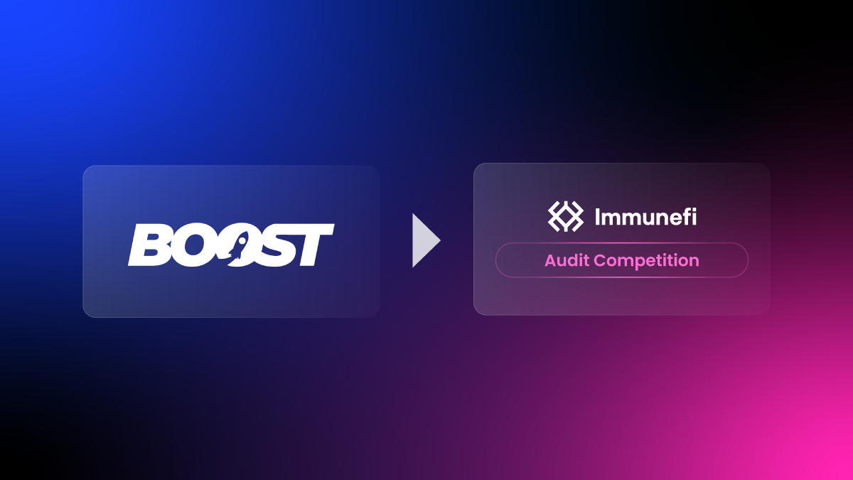 Immunefi Boosts Are Now Audit Competitions: New Name, Same Impact